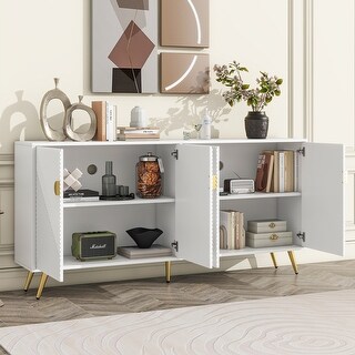 Modern Media Console for 60-Inch TVs with Ample Storage and Cable ...