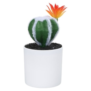 6.3"x2.4" Artificial Cactus Fake Flowering Cactus Decor Faux Succulents ...