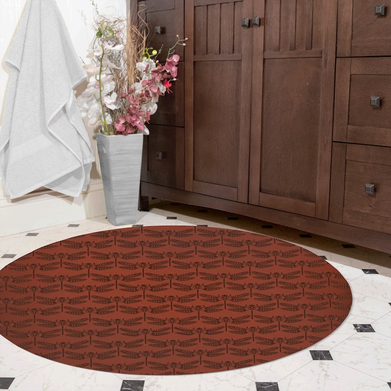 DRAGONFLY SILHOUETTE RUST Bath Rug By Kavka Designs - Bed Bath & Beyond ...