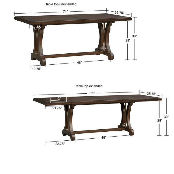 Rectangle Wood Extension Dining Table - Bed Bath & Beyond - 39003724