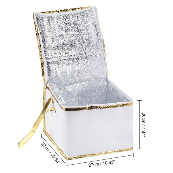 Insulated Grocery Bag Food Delivery Tote Food Container White - Bed ...