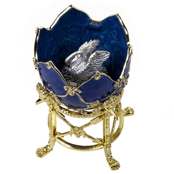 Imperial Faberge Swan Egg / Jewelry Box in Blue - Bed Bath & Beyond ...