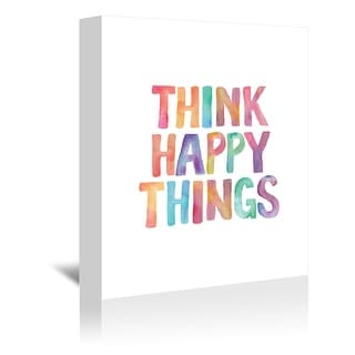 Americanflat - Unframed Wall Canvas Think Happy Things by Motivated ...