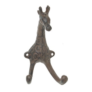 Dimensional Giraffe Double Wall Hook Cast Iron 6 Inches Brown - Bed Bath & Beyond - 37494789