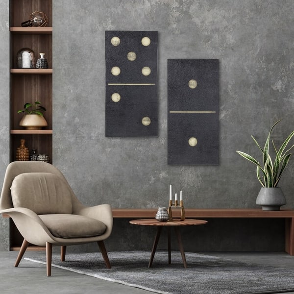 2-piece Wall Art Set Two Dominos Soft Canvas - Bed Bath & Beyond - 38403480