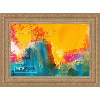 38x26 Traditional Antique Gold Complete Wood Picture Frame with UV ...