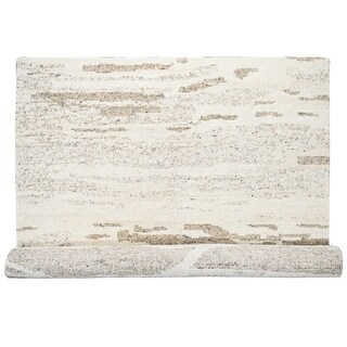 Shahbanu Rugs Neutral Colors Hand Knotted Modern Minimalist Skyline ...