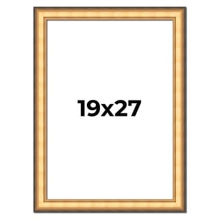 19x27 Frame Gold Plein Aire Solid Wood Picture Frame Width 2 Inches ...