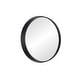Claire 21 Inch Round Wall Mirror, Metal Frame, Raised Edges, Black ...