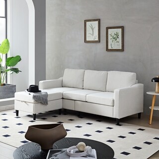 Modern And Simple L-Shaped Convertible Sectional Sofa Couch With ...