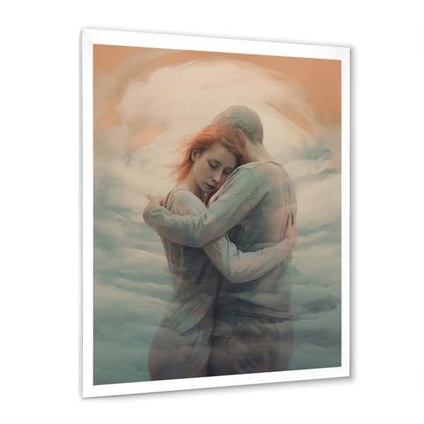 couple embracing art