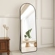 Full Length Mirror Arched Floor Mirror with Rounded Corners, Black ...