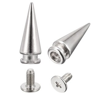 7x20mm Screw Back Stud Rivets Spikes for DIY Silver Tone 20 Sets ...