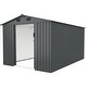8 ft X 12ft Outdoor Metal Storage Shed, Galvanized Steel Garden Shed ...