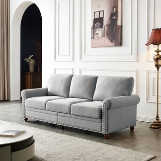 83" Rolled Arm Sofa, Tufted Back Sofa for Living Room, Apartment - Bed ...