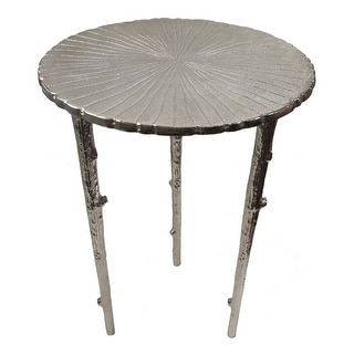 Plutus Brands Metal Accent Table in Silver Metal - Bed Bath & Beyond ...