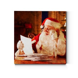 Check it twice-Premium Gallery Wrapped Canvas - Ready to Hang - Bed ...