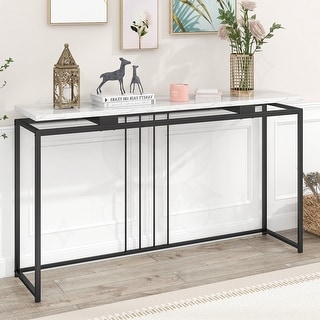 Extra Long Entryway Table with Metal Frame - Bed Bath & Beyond - 37455984