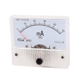 85C1 DC 0-50mA Class 2.5 Accuracy Vertical Mounted Analog Ammeter ...