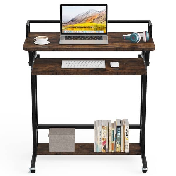 Portable Standing Desk , Adjustable Height Couch Table with Keyboard ...