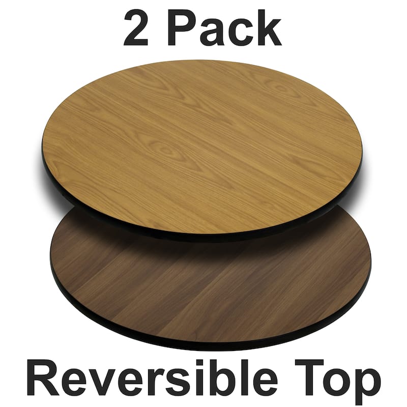2 Pack 36'' Round Table Top with Reversible Laminate Top - Overstock ...