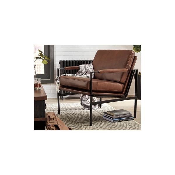 Signature Design by Ashley Puckman Mid Century Modern Leather Accent ...
