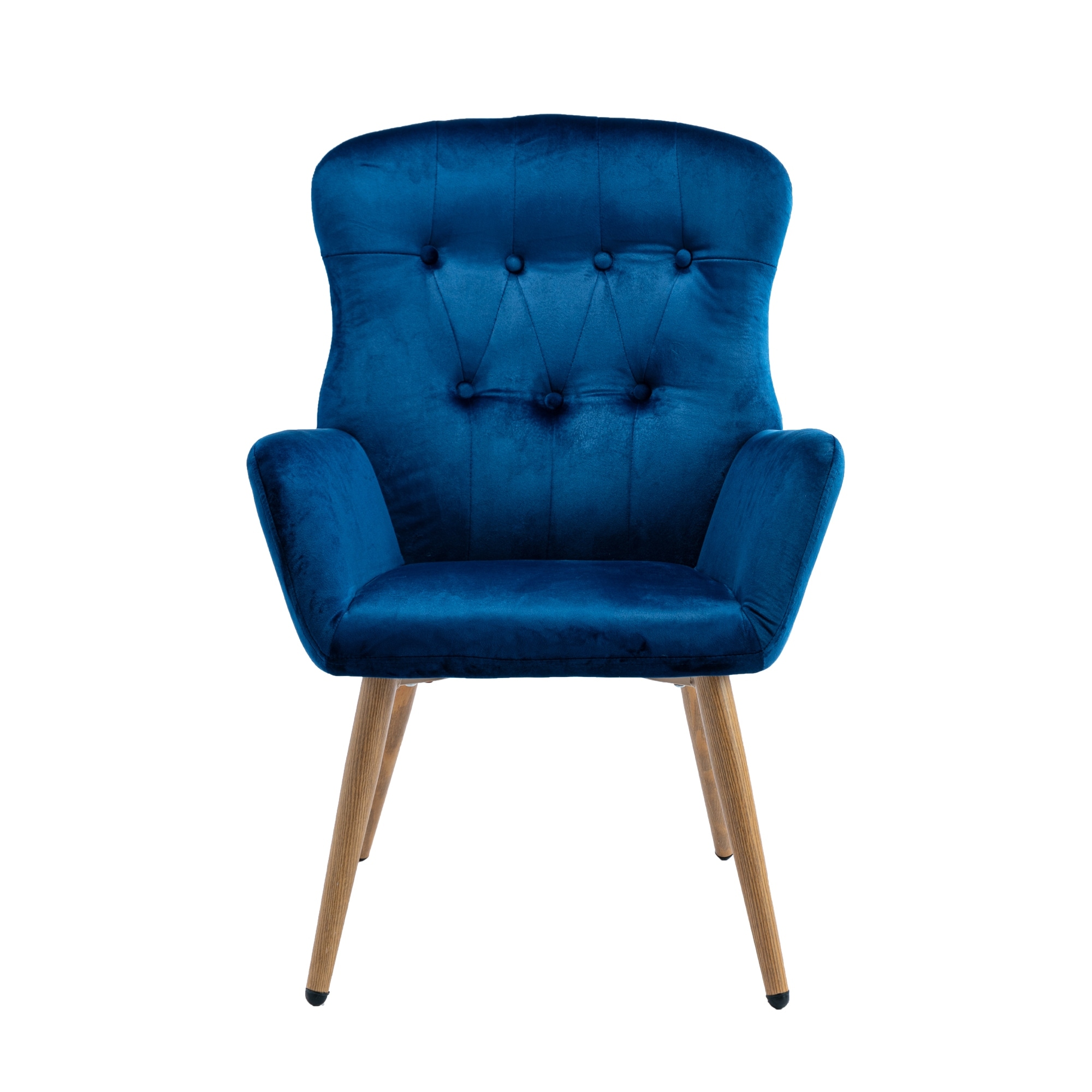 Modern Tufted Button Wingback Accent Chair with Arms Upholstered Tall ...