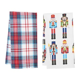 Nutcracker Plaid Printed & Woven Kitchen Towel Set of 2 - Bed Bath ...