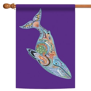 Animal Spirits Whale Outdoor House Flag 40" x 28" - Bed Bath & Beyond ...