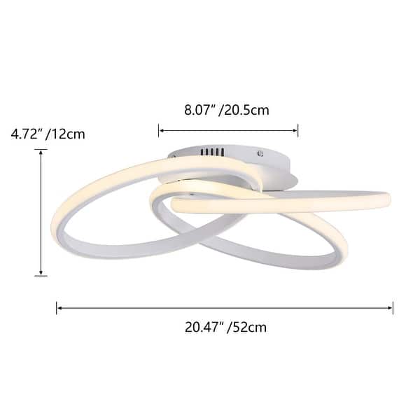 Modern 1-Light Linear Design LED Flush Mount Lighting Fixture - Bed ...