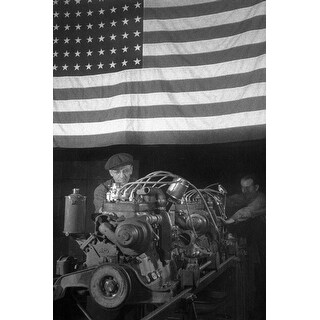 Engine for an Army halftrack scout car Black and White Gallery Wrapped ...