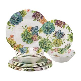 UPware 16-Piece Pinecones Melamine Dinnerware Set - Bed Bath & Beyond ...