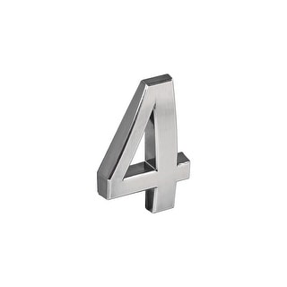 Self Adhesive House Number ABS Plastic Numbers Nickel Plated Brushed ...