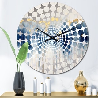 Designart "Azure Tapistry Of Time Abstract Gold And Blue V" Gold ...