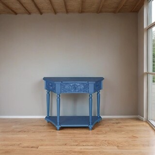 Embossed Design Console Table with Drawer - Bed Bath & Beyond - 42285322