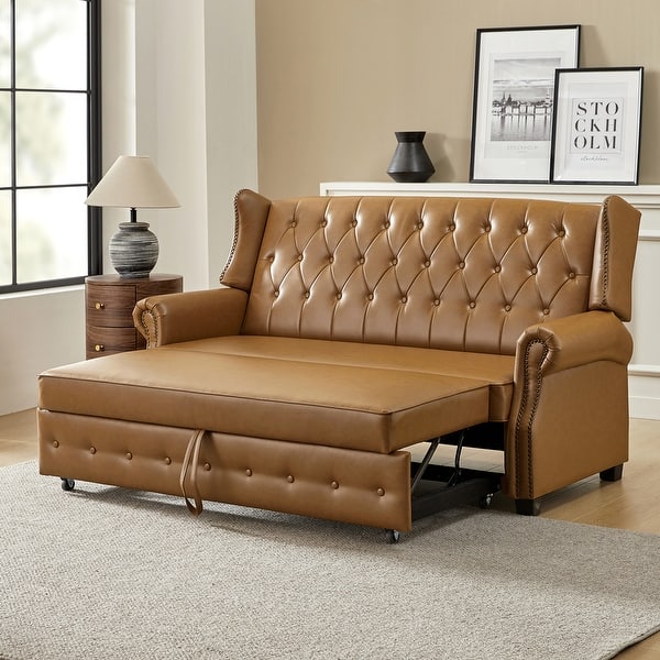 leather sofa bed