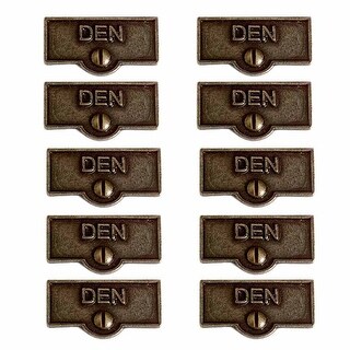 10 Switch Plate Tags DEN Switchplate Name Signs Cast Brass | Renovator ...