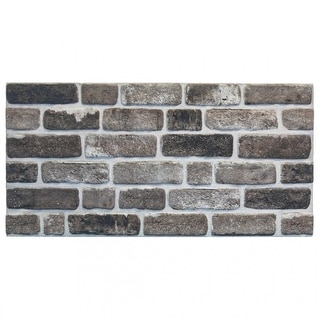 Dundee Deco Grey Black Faux Brick 3D Wall Panels, Styrofoam Facing ...