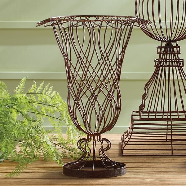 Weathered Metal Wire Vase - On Sale - Bed Bath & Beyond - 37758675