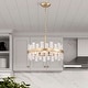 Casandra 6-light Drum Glass Strip Chandelier - Bed Bath & Beyond - 36050985