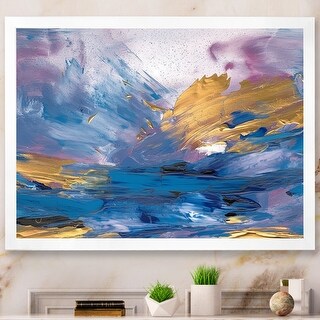 Designart "Effervescent Ocean Golden Sunrise Awakening I" Abstract ...