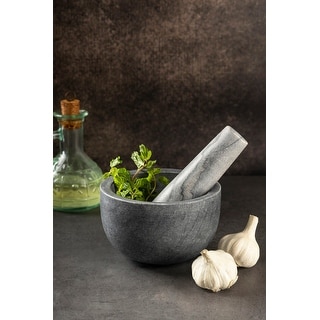 Jules Marble Mortar Pestle - Bed Bath & Beyond - 36990548