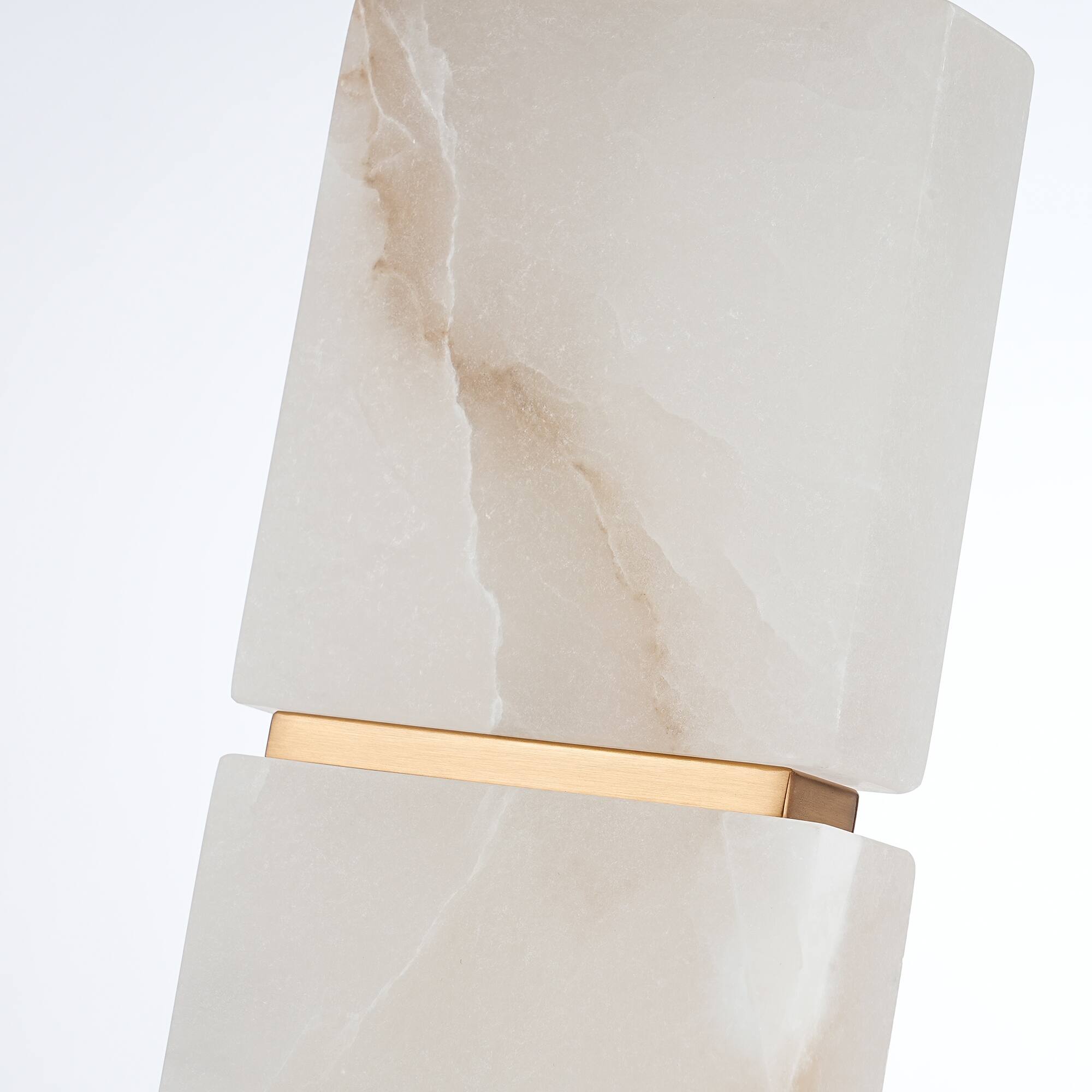 Tomarra Alabaster White Marble Table Lamp, Traditional Luxury Gold ...