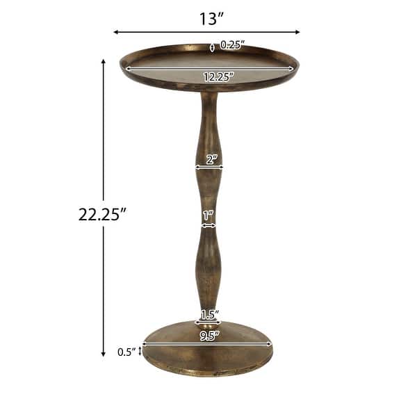 Metter Indoor Aluminum Handcrafted Accent Table by Christopher Knight ...