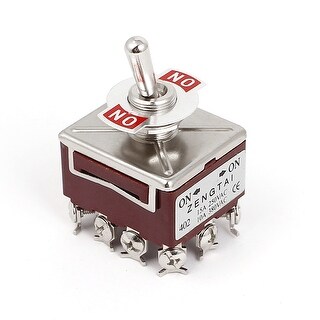 Unique Bargains AC 250V 15A AC380V 10A 12 Terminal 4PDT ON/ON 2 ...