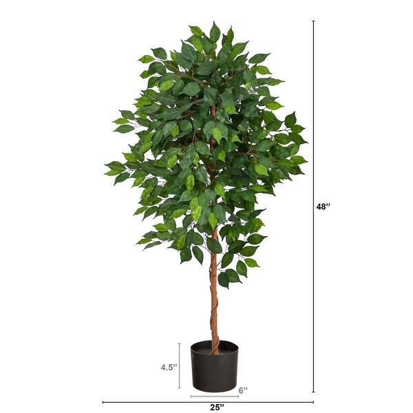 4' Ficus Artificial Tree - 6" - Bed Bath & Beyond - 32830181