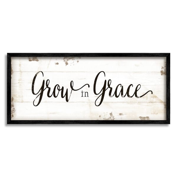 Grow In Grace Cursive Typography Framed Wall Art - Bed Bath & Beyond ...