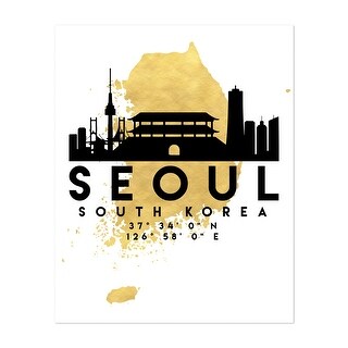Seoul South Korea Seoul Skyline Illustrations Urban Art Print/Poster ...