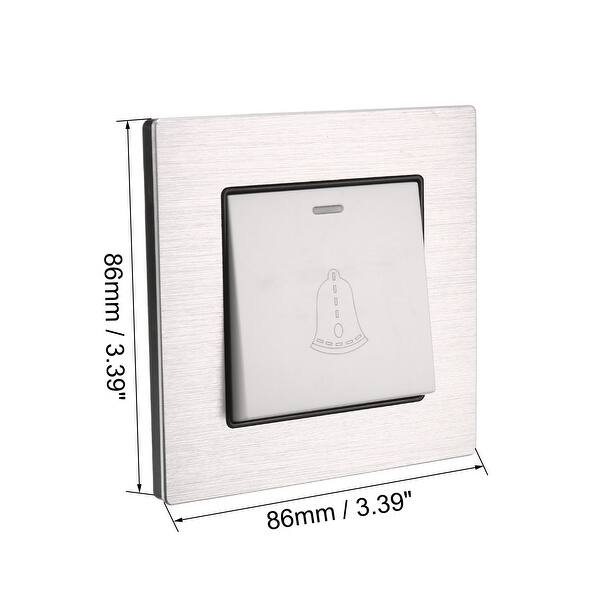 Doorbell Push Button Switch White Button AC 250V 16A Aluminum Panel ...
