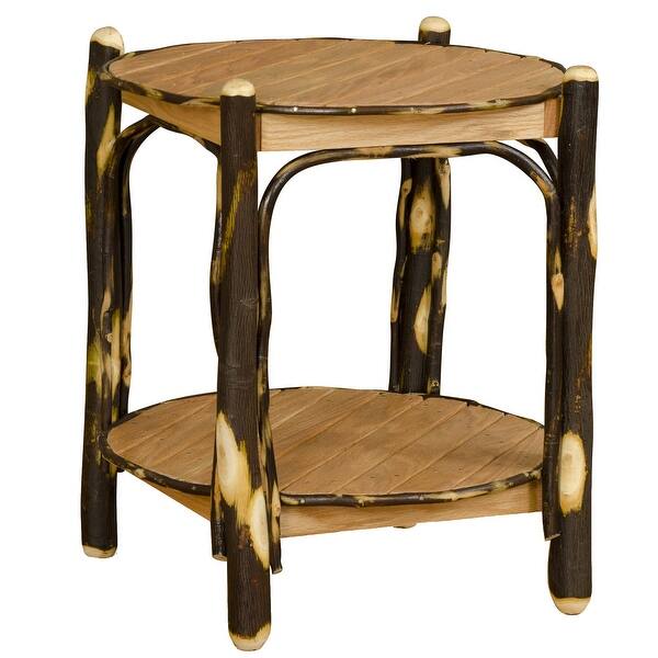 Hickory Log Round End Table - Bed Bath & Beyond - 36047549